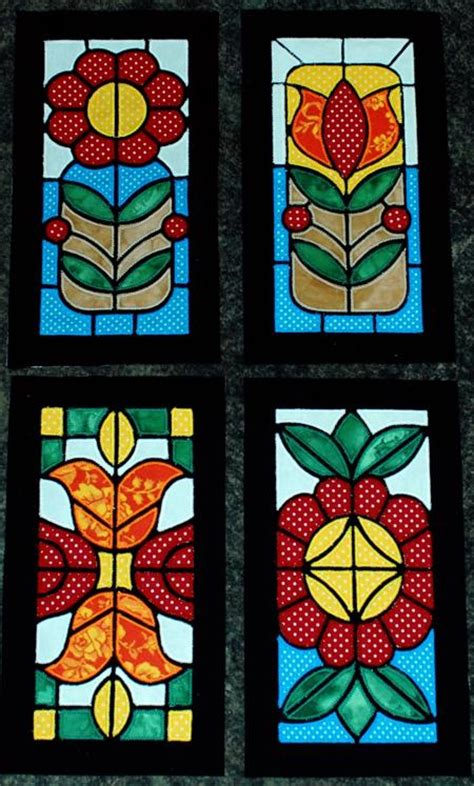 Quilted Wall Hanging With Stained Glass Applique Embroidery Advanced