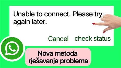 Kako popraviti WhatsApp se ne može povezati Molimo pokušajte ponovo