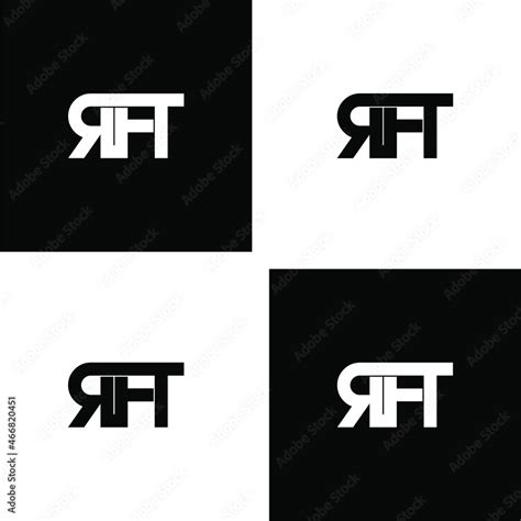 Rft Initial Letter Monogram Logo Design Set Stock Vector Adobe Stock