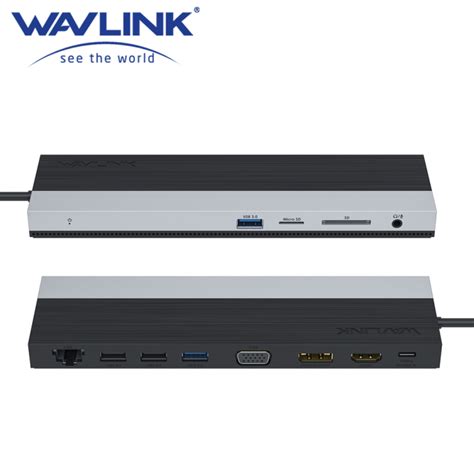 Wavlink USB C Hub 12 In 1 Docking Station Plug And Play Triple Display Adapter With HDMI Display