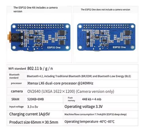Placa De Desarrollo Esp32 Módulo De Cámara Ov2640 De 240 Mh Cuotas