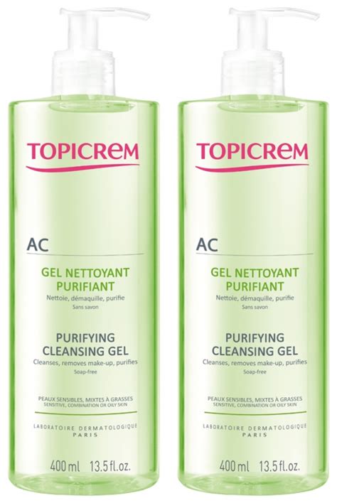 Topicrem AC Purifying Cleansing Gel 2 x 400ml
