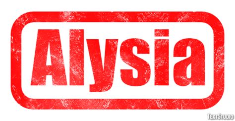 Alysia Text Effect And Logo Design Name