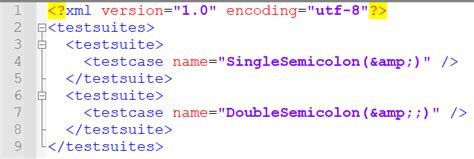 Html Entity In The Name Of The Testcase Became If Is Followed By A Not Preceded By A