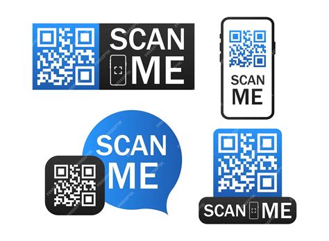Premium Vector Scan Me Icon With Qr Code Qr Code Scan Icon Set Scan Me Frame Qrcode Tempate