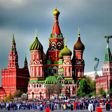 High Quality Photo Of Red Square In Moscow And Nuclear Stable