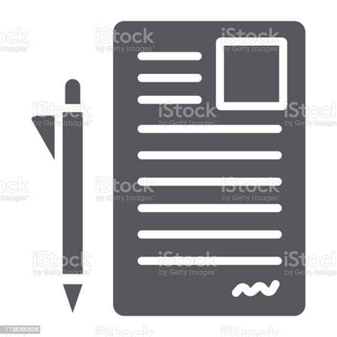 文檔和筆字形圖示 辦公室和紙張 符號形式符號 向量圖形 白色背景上的實體圖案向量圖形及更多10號圖片 10號 互聯網 剪裁圖 Istock