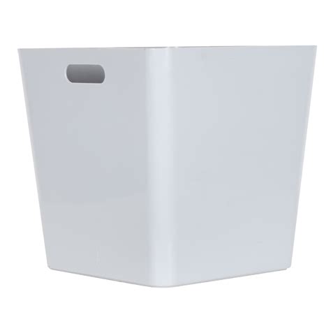 3 X Grey Large Cube Storage Baskets