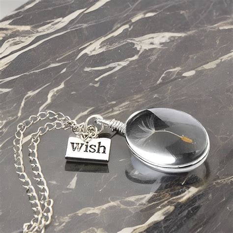 Dandelion Silver Pendant Wish Charm Necklace Gift By Unique S Co