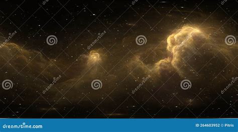 360 Degree Full Sphere Panoramic Deep Outer Space Background With Giant