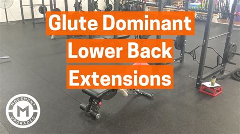 Glute Dominant Back Extension Youtube