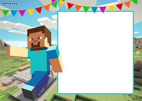 Открытки с днем рождения в стиле майнкрафт Minecraft Minecraft