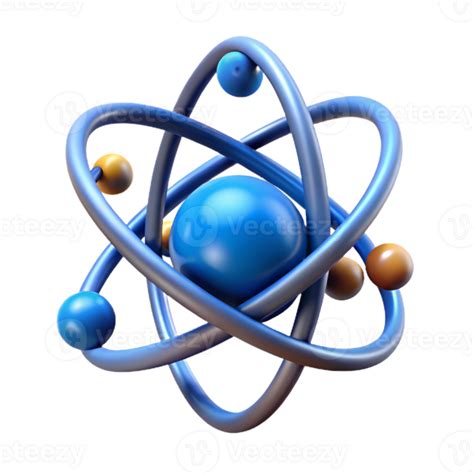 Magnificent Minimalist Entangled Electrons Orbit Visualization Blue Rings Cutout Element High