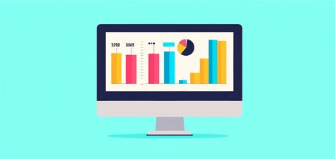 Business Analytics Industrial Data Analysis On Computer Screen Flat Design Illustration