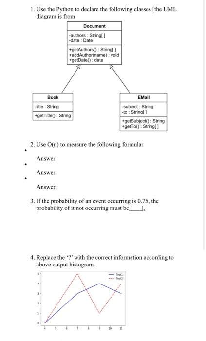 Solved 1 Use The Python To Declare The Following Classes
