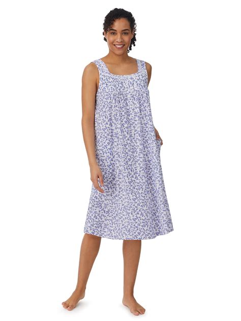 Aria Womens Sleeveless 100 Cotton Nightgown Sizes Xs 5x