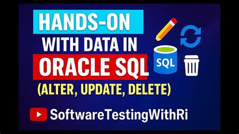 Lecture 3 Oracle Sql Developer Hands On — Alter Update Delete