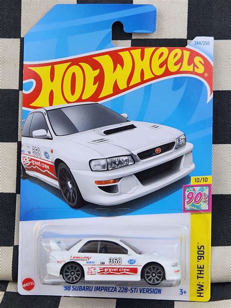 Hot Wheels 2024 The 90s 98 Subaru Impreza 22B Sti Version White
