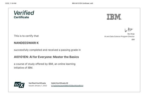 Nandeeswari Kumaravelu On Linkedin My Certificate On Ai For Everyone In Edx