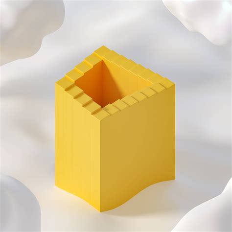 Download Illusion Yellow Structure On White Wallpaper