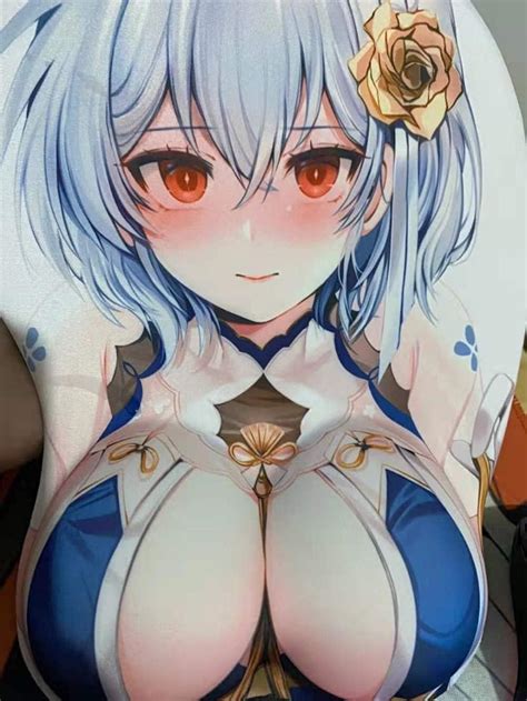 Jp セクシーな美しさアニメマウスパッド3dステレオマウスパッドシリコンパッドリストパッド人間工学に基づいたデザイン乳首