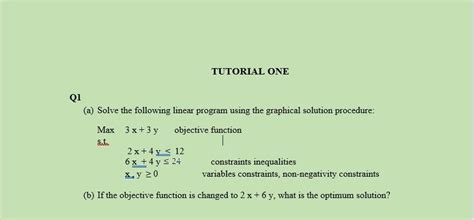 solved a solve the following linear program using the