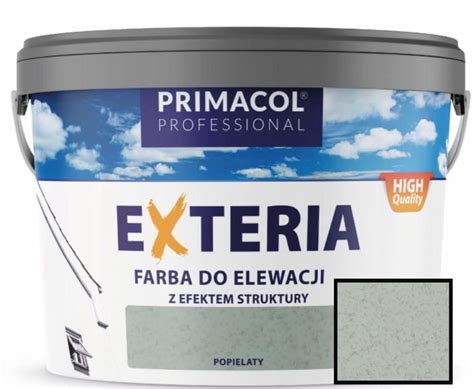 Primacol Elewacyjna Farba Strukturalna Exteria Popielaty 9 L 028452