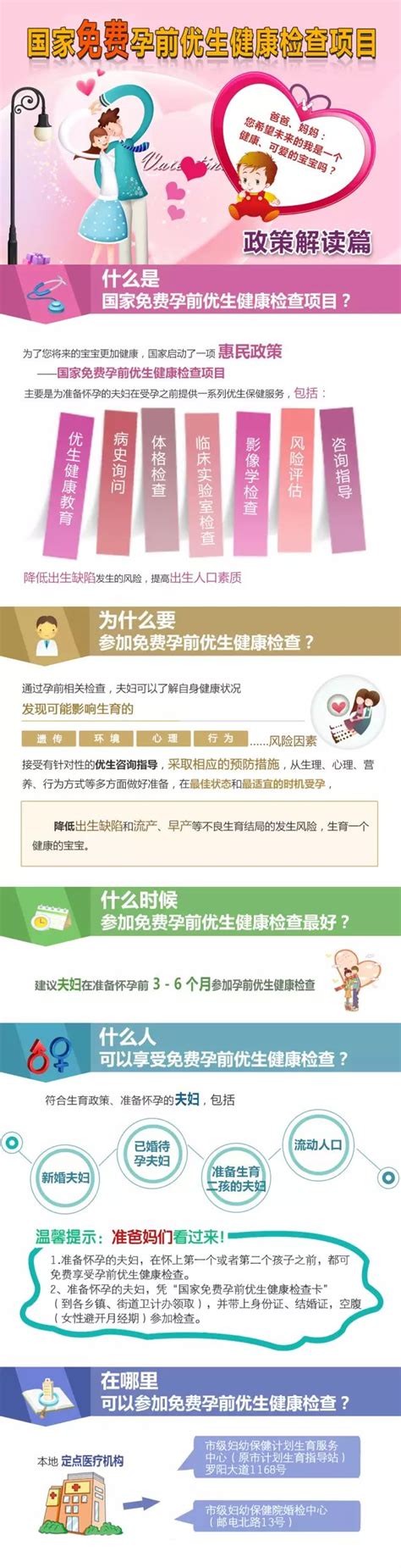 一图读懂 免费孕前优生健康检查服务——帮您生个好宝宝