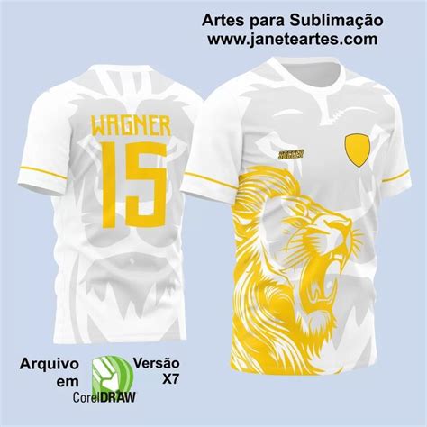 Arte Estampa Camisa Interclasse Leão Amarelo 2024 Em 2024 Camisas