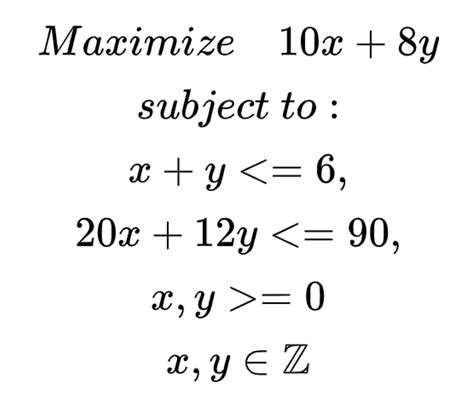 Linear Programming Integer Linear Programming With Branch And Bound