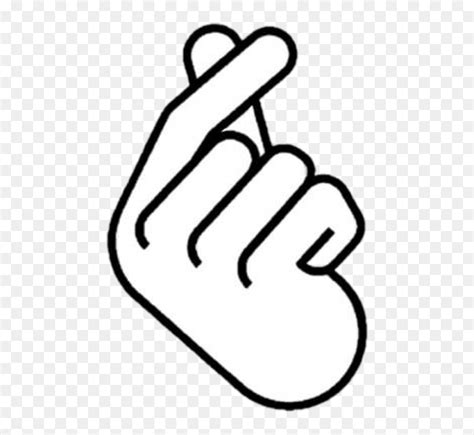 Korean Finger Heart Emoji Hd Png Download Vhv
