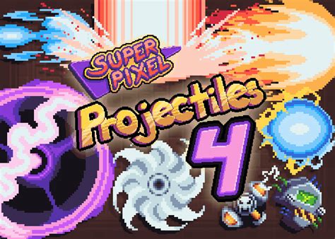 Super Pixel Projectiles Pack 4 Pixel Art Animated Projectiles