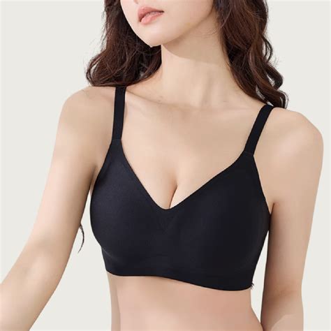 Bubblerie Fixed Cup Seamless Push Up Ice Silk Plus Size Bra Size S XL B Shopee Malaysia