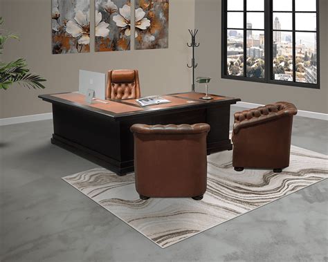 Okavango Office Wooden L Shape Desk Truewood Furniture