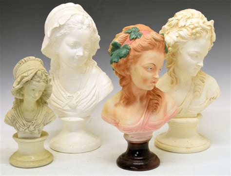 Lot 582 Four Plaster Busts