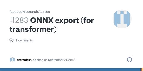 Onnx Export For Transformer · Issue 283 · Facebookresearchfairseq