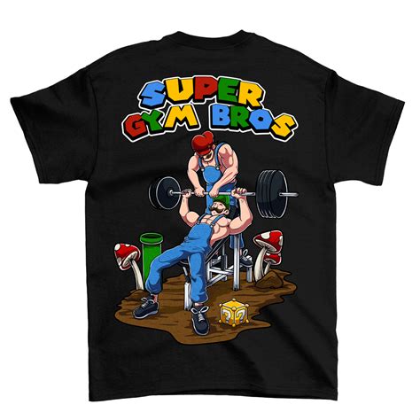 Super Gym Bros Backprint Shirt Goldenpump