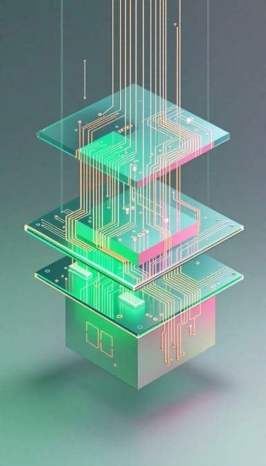 Free Floating Circuit Layers Photo Circuit Technology Floating