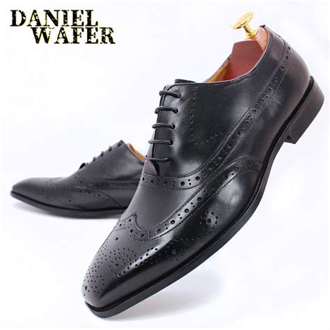 Oxfords Chaussures De Bureau En Cuir Véritable Pour Homme Souliers