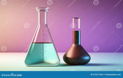 Chemical And Biological Laboratory With Test Tubes Flasks And