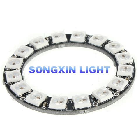 16 Bits 16 X Ws2812 5050 Rgb Led Ring Lamp Light W Grandado