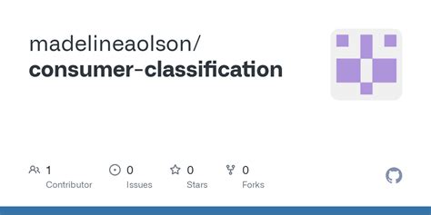 Github Madelineaolsonconsumer Classification