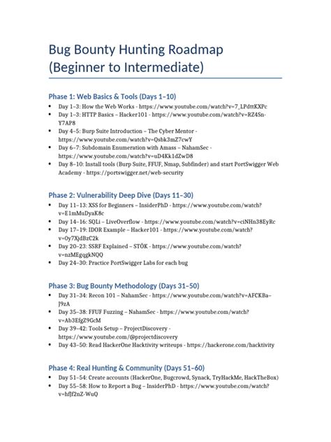 Bug Bounty Hunting Roadmap Pdf