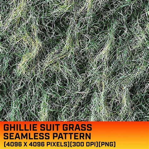 Ghillie Suit Grass Camouflage Digital Pattern Grass Texture Hunting
