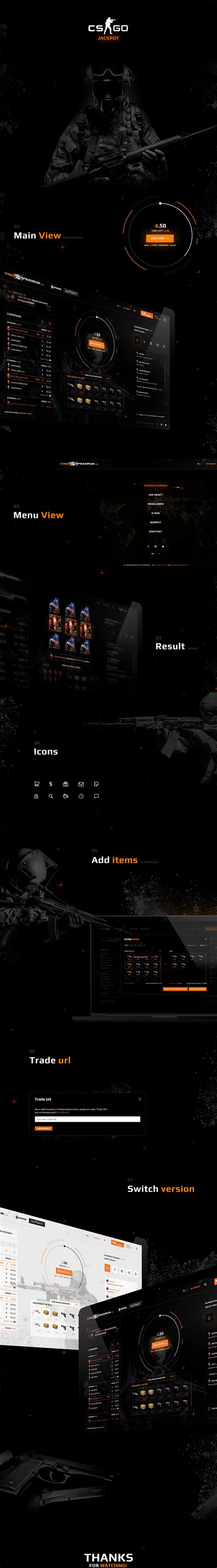 csgo jackpot web design on behance