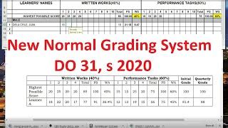 Deped New Grading System And Electronic Class Record Template Sy 2022