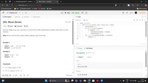 Bharath Kumar Pasupuleti On Linkedin Coding Leetcode Problemsolving Python Careerjourney