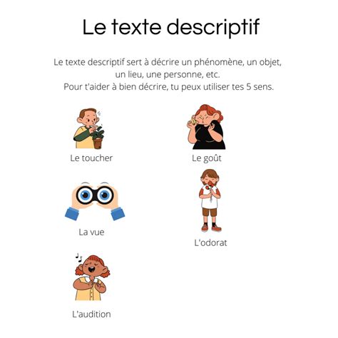 Le Texte Descriptif