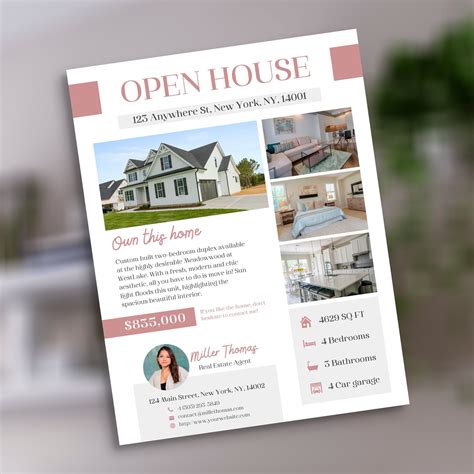 Open House Flyer Template Real Estate Open House Flyer Real Estate