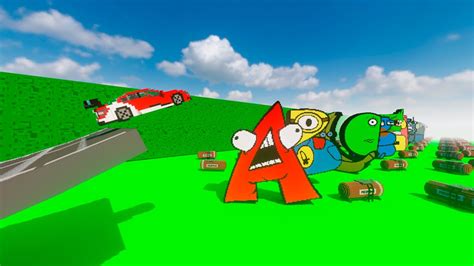 Cars Jump Over Alphabet Lore Teardown Youtube